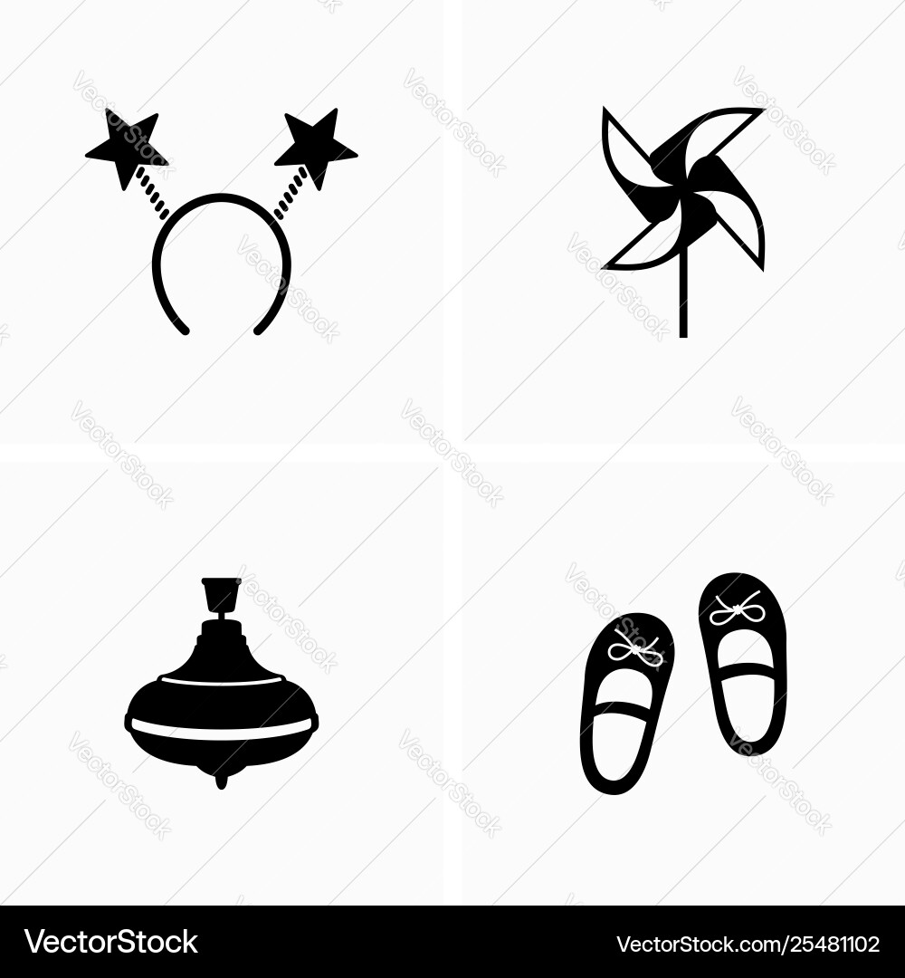 Kids toys and fun items Royalty Free Vector Image