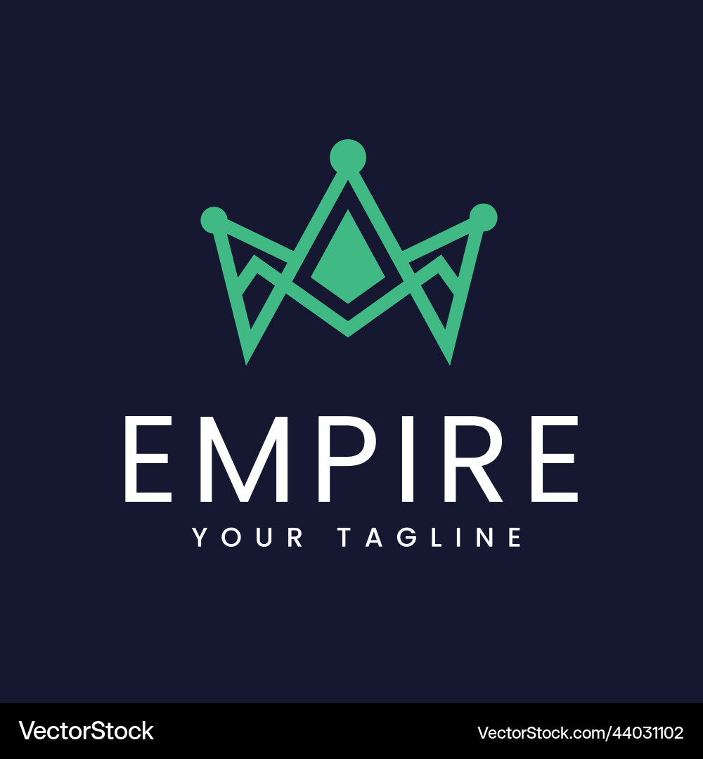 Luxury royal crown logo representing king Vector Image