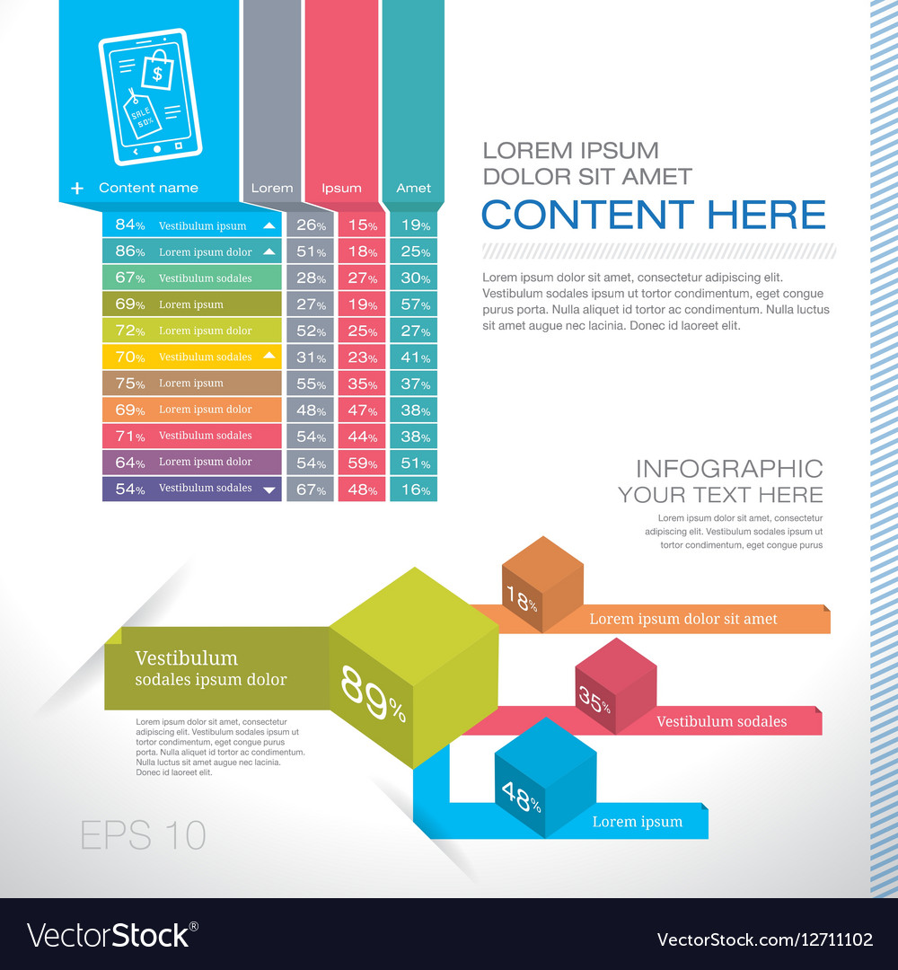 Modern graph design or infographic design template
