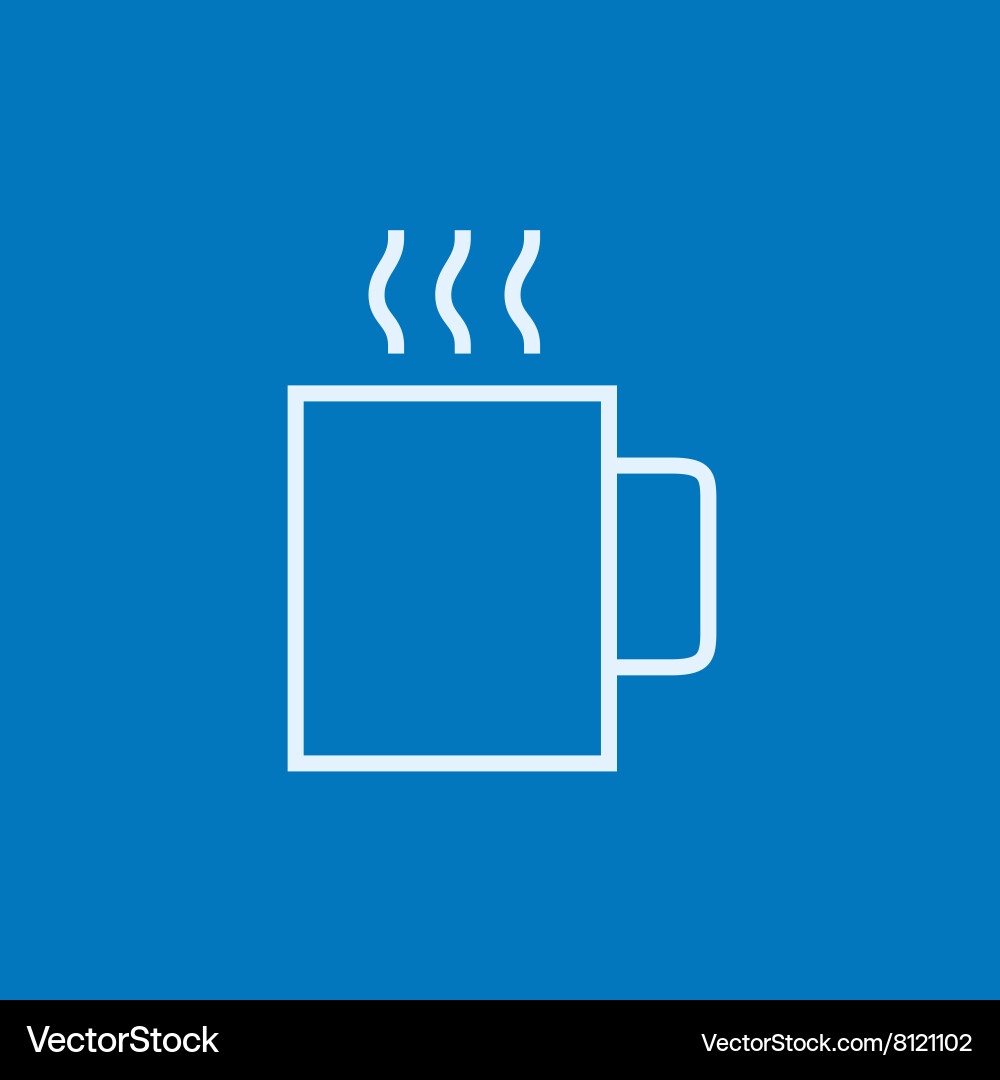 Mug of hot drink line icon Royalty Free Vector Image