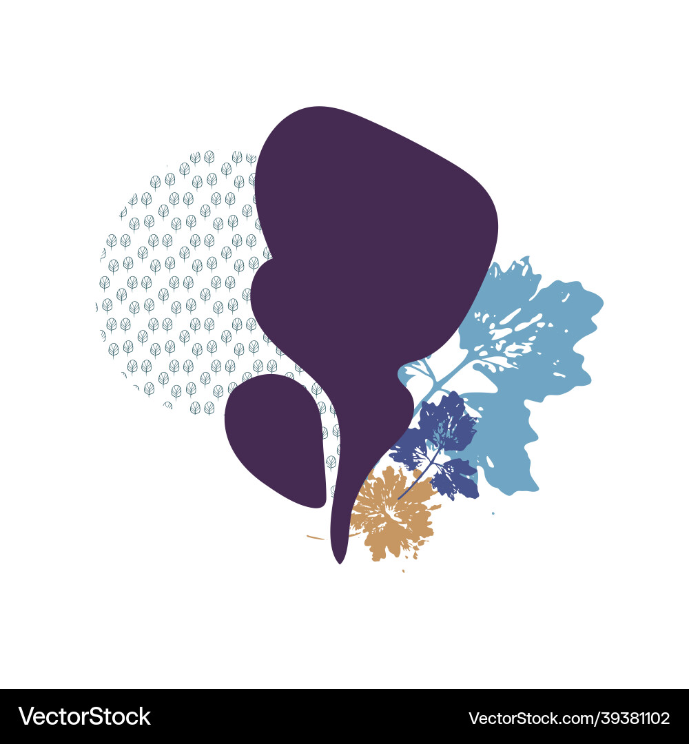 Nature abstract design isolated colorful poster Vector Image