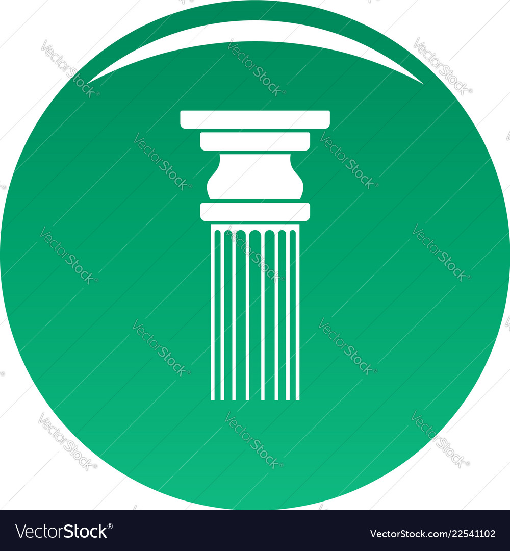 Rectangular column icon green Royalty Free Vector Image
