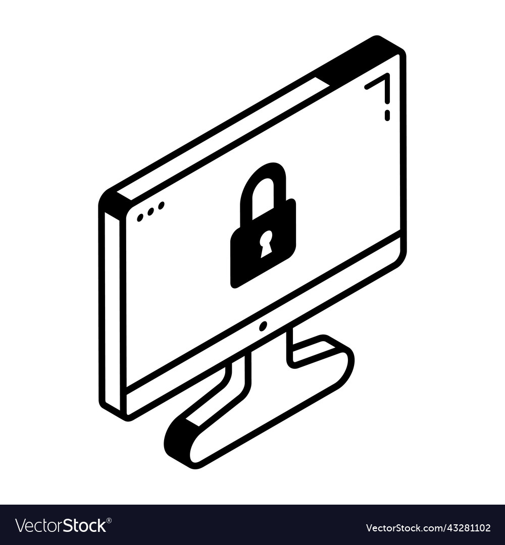 Screen lock Royalty Free Vector Image - VectorStock