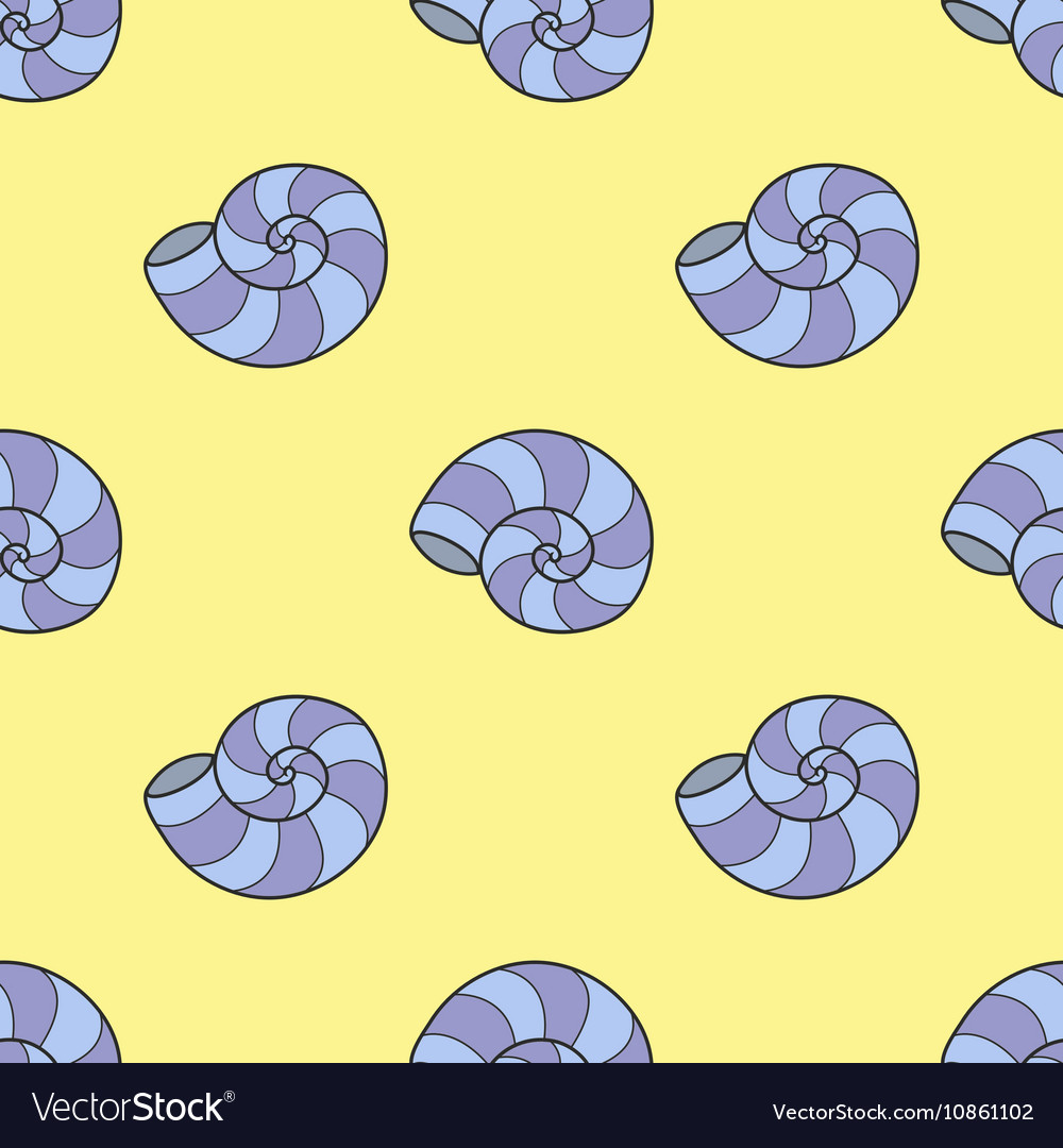 Shell seamless pattern Royalty Free Vector Image