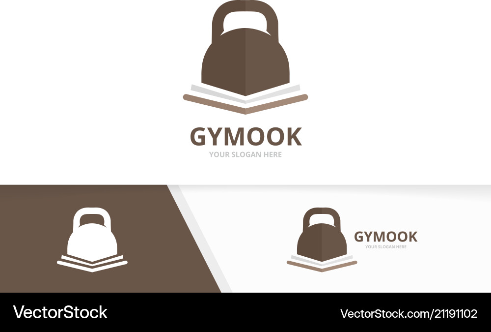 Sport and open book logo combination gym Vector Image