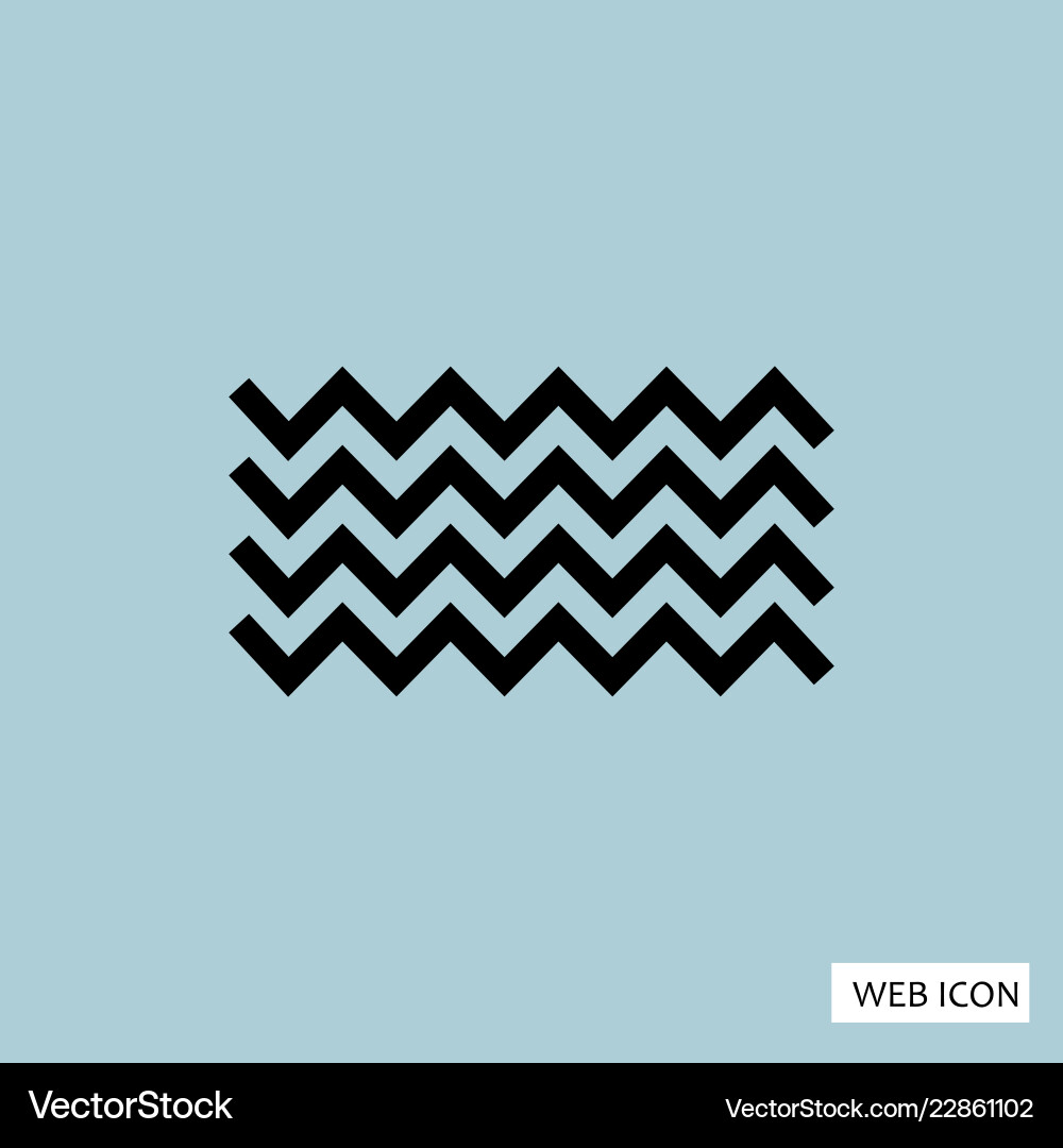 Wave icon eps10 eps jpg flat app web art Vector Image