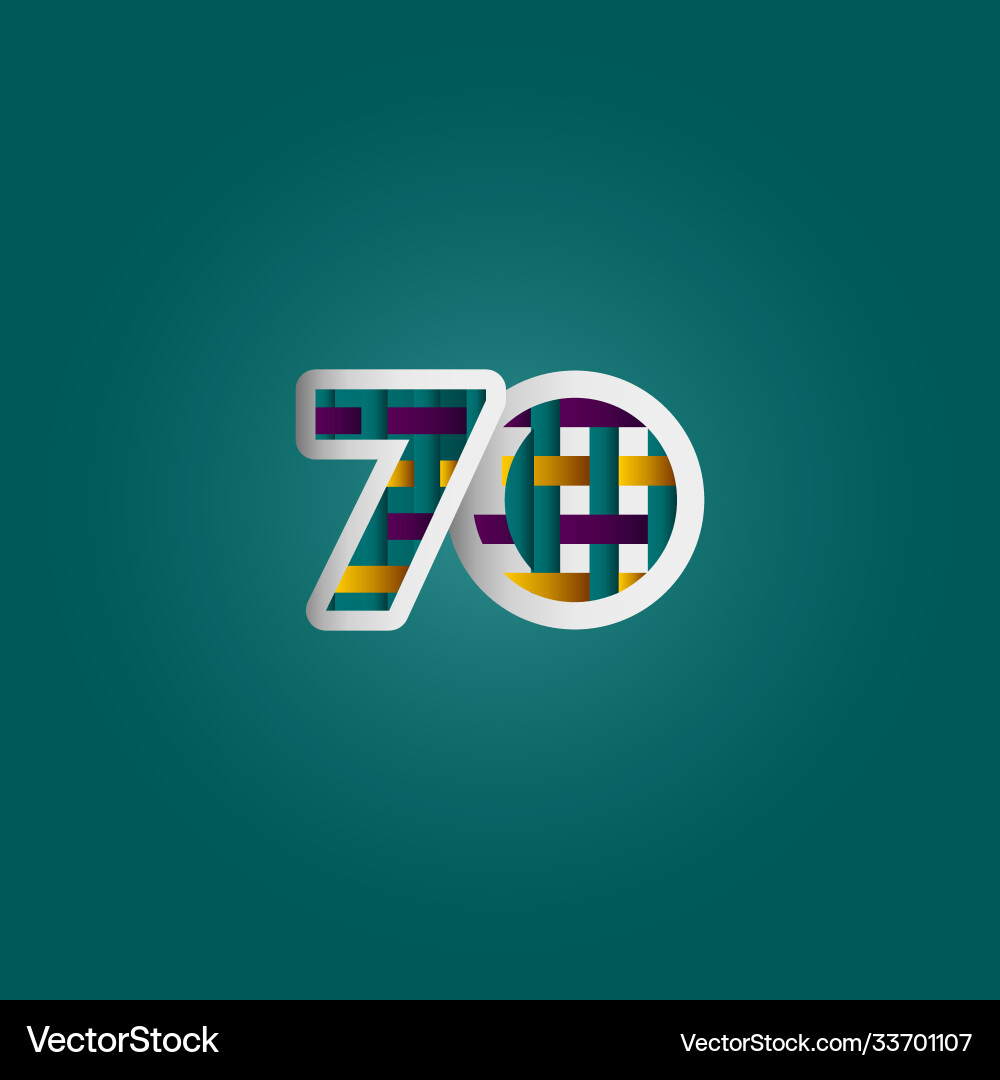 70 years anniversary celebration elegant color Vector Image