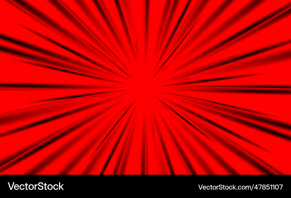 Abstract black line fast zoom speed on red Vector Image