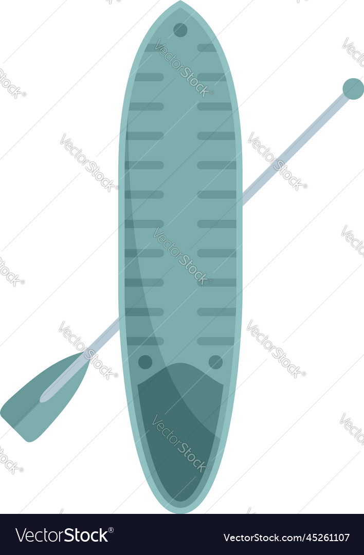 Adventure sup board icon flat paddle surf Vector Image