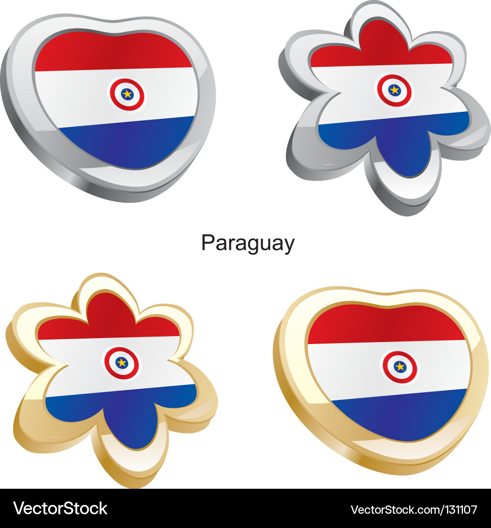 Flag of paraguay Royalty Free Vector Image - VectorStock