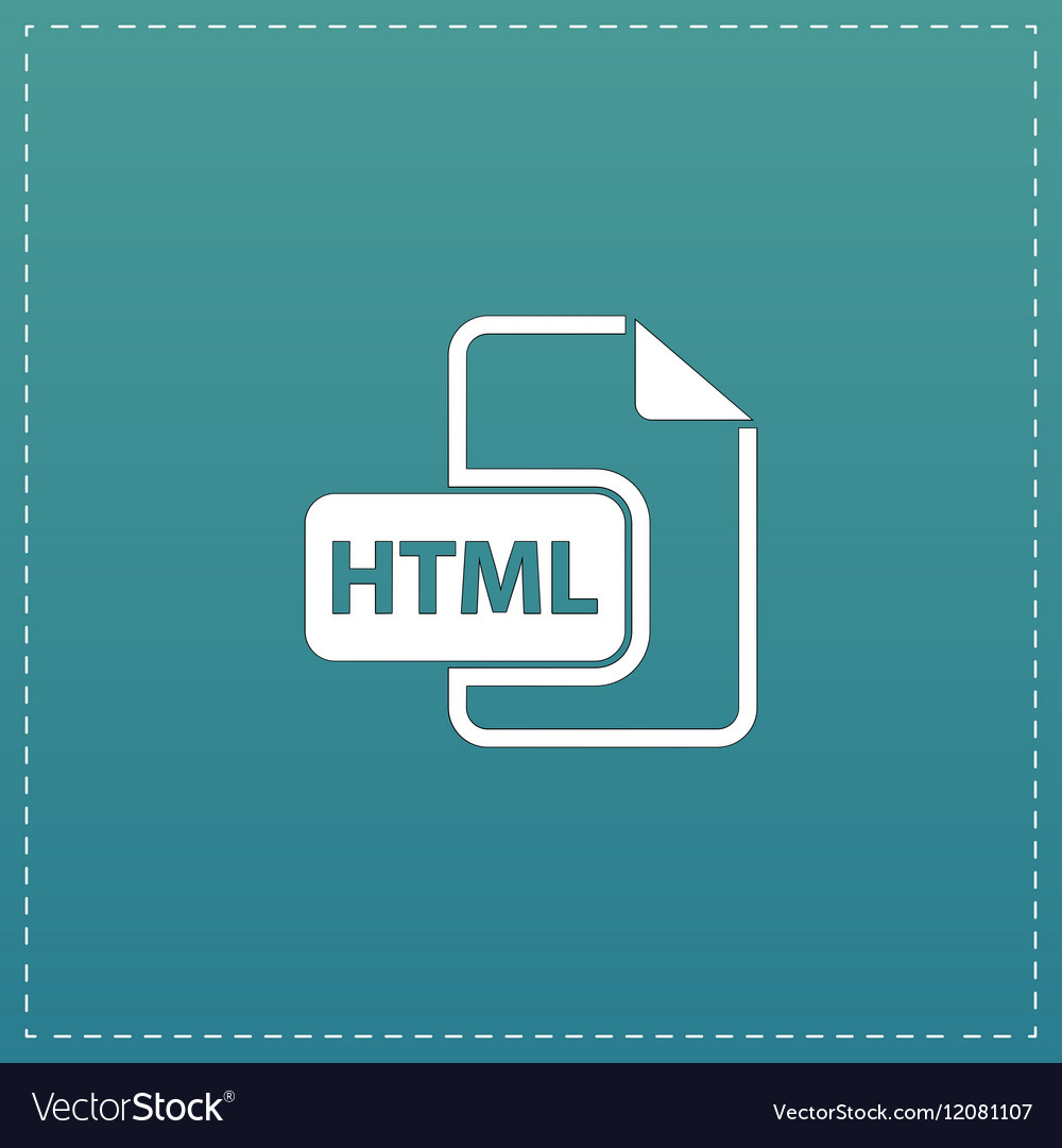 HTML File Extension Icon Royalty Free Vector Image