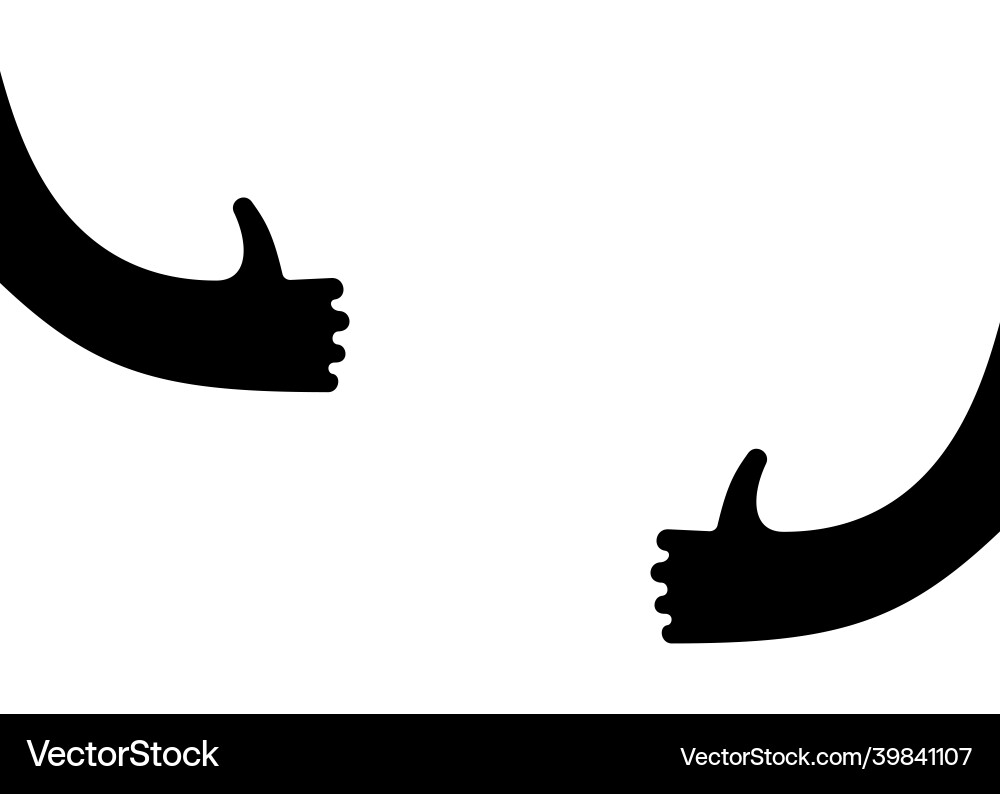 Human hands with thumbs up logo sign creative Vector Image