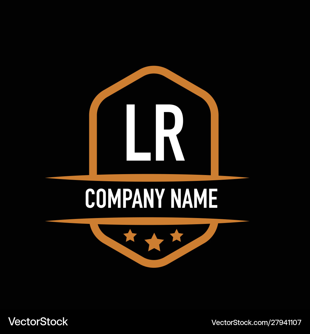 Initial letter lr vintage logo concept graphic Vector Image