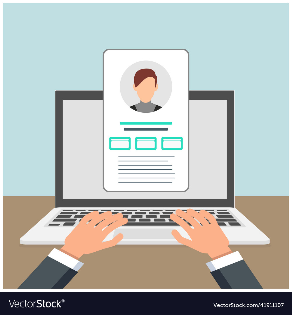 Login authentication concept on laptop screen Vector Image