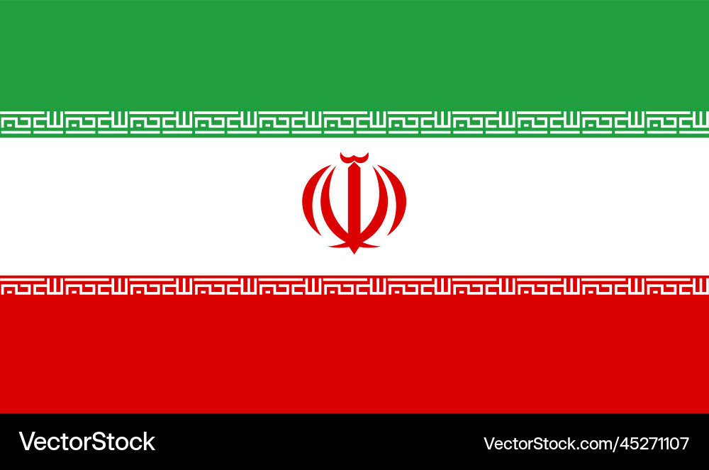 Official national iran flag background Royalty Free Vector