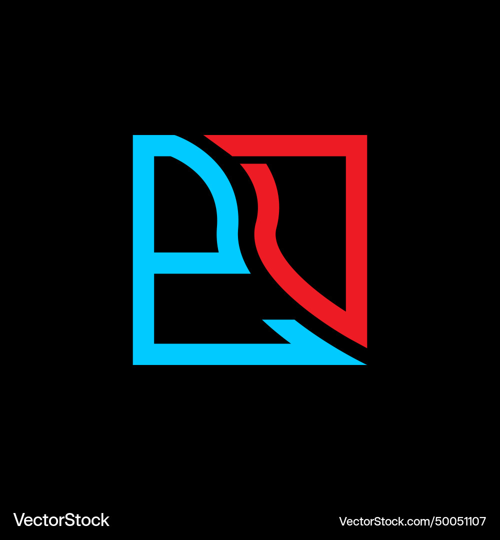 Pd letter logo design pd simple and modern logo Vector Image