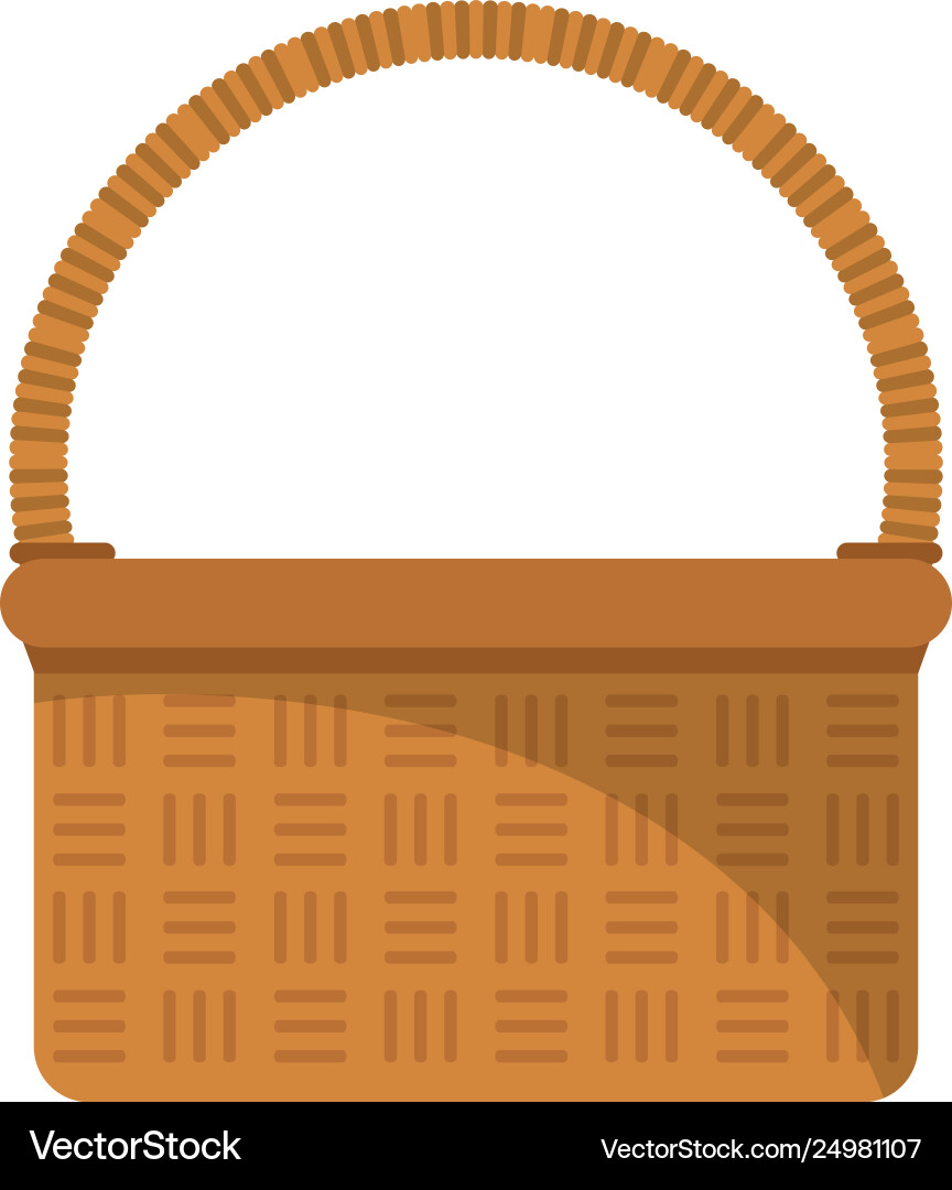 Picnic basket cartoon isolated Royalty Free Vector Image