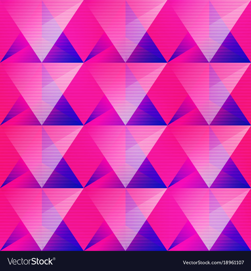 Pink triangle seamless pattern Royalty Free Vector Image