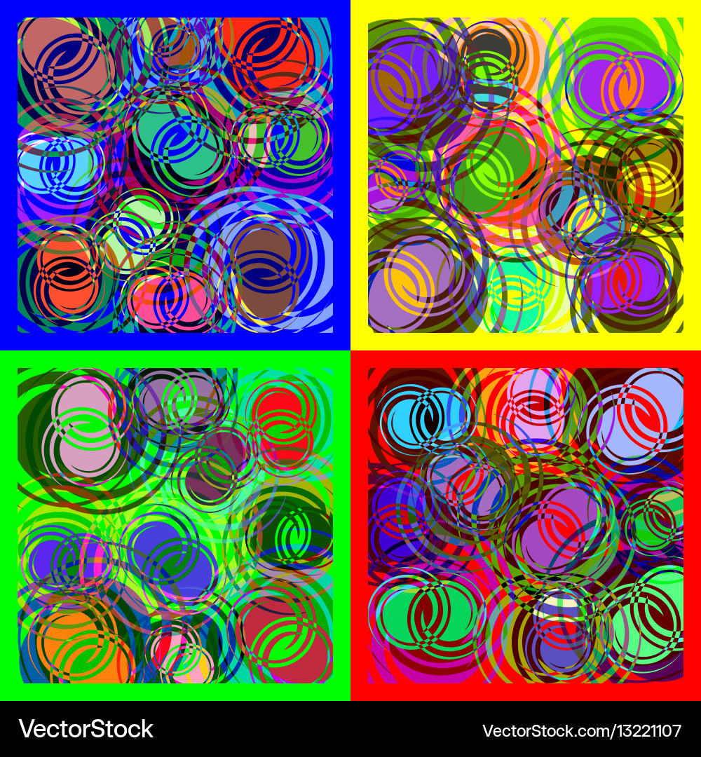 Round spiral overlapping of different colors Vector Image