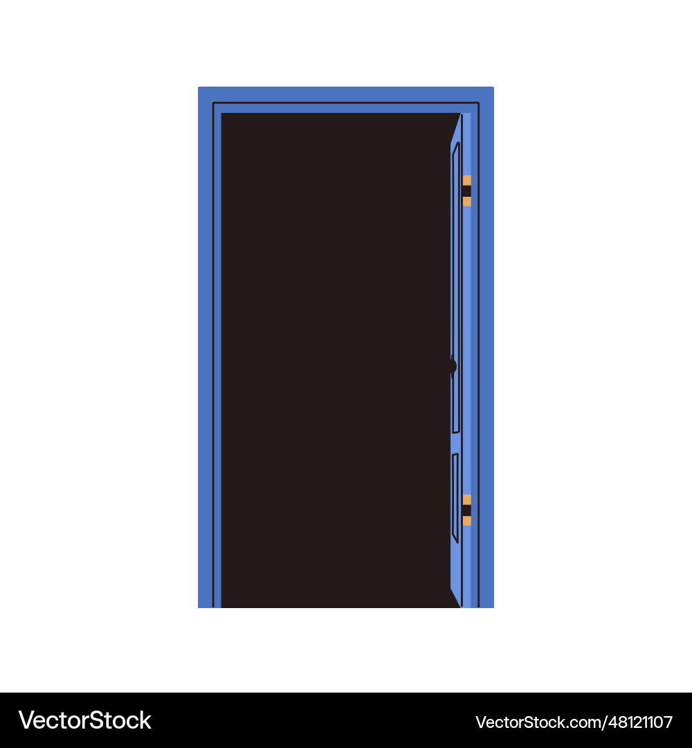 Wide open door unlocked entrance exit doorframe Vector Image