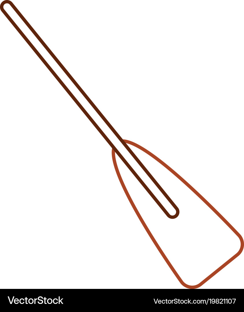 Wooden boat oar sport object element Royalty Free Vector