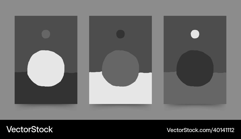 Abstract geometric hand drawn shapes set in mid Vector Image