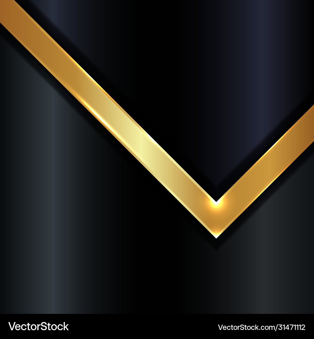Abstract gold metallic stripes and lighting on Vector Image