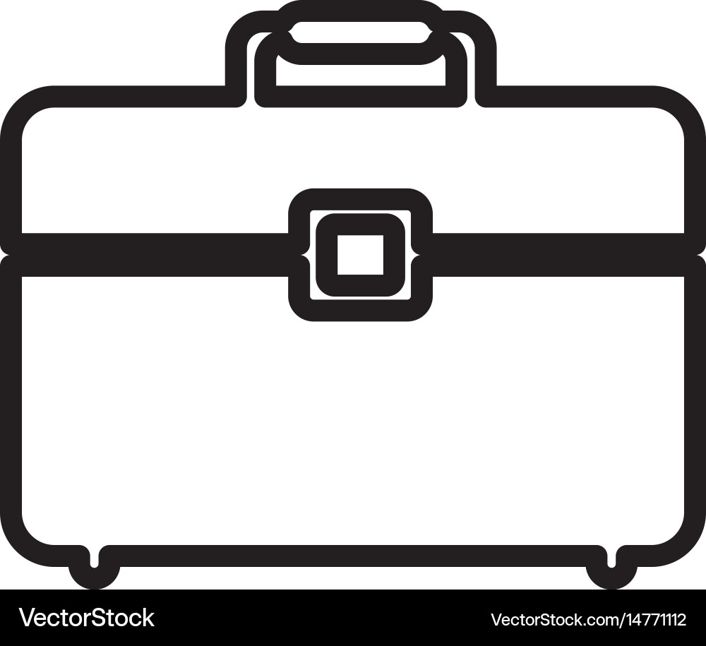 Business briefcase isolated Royalty Free Vector Image