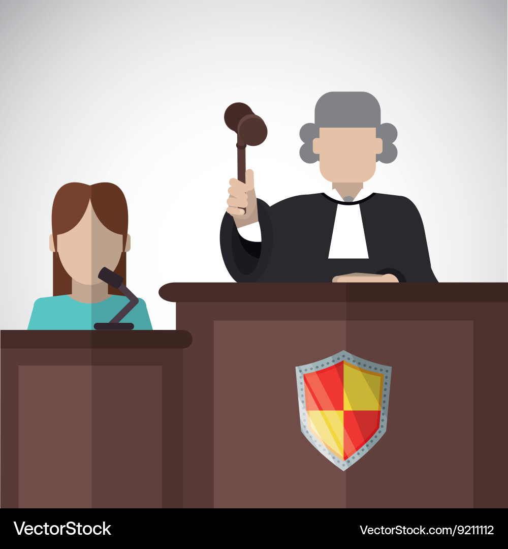 Law concept justice icon colorful editable Vector Image
