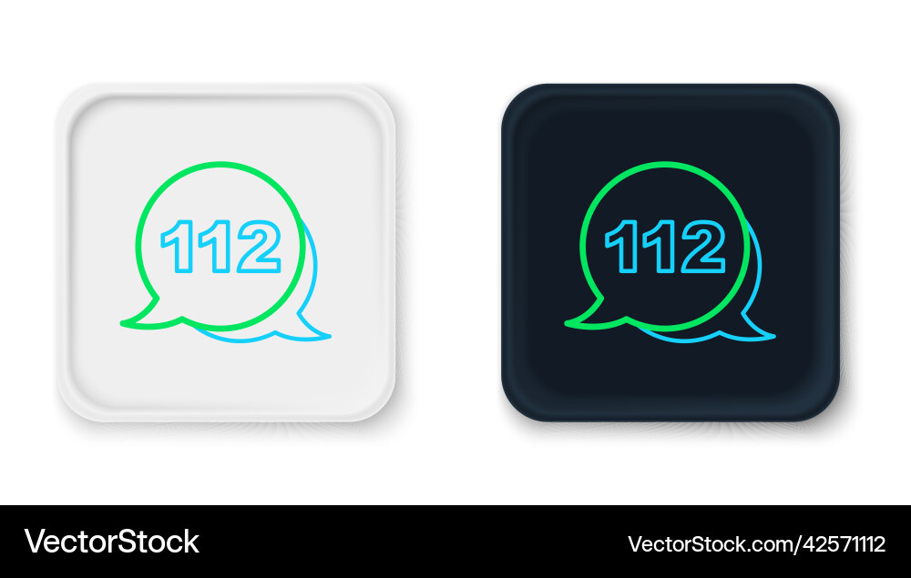 Line telephone with emergency call 911 icon Vector Image