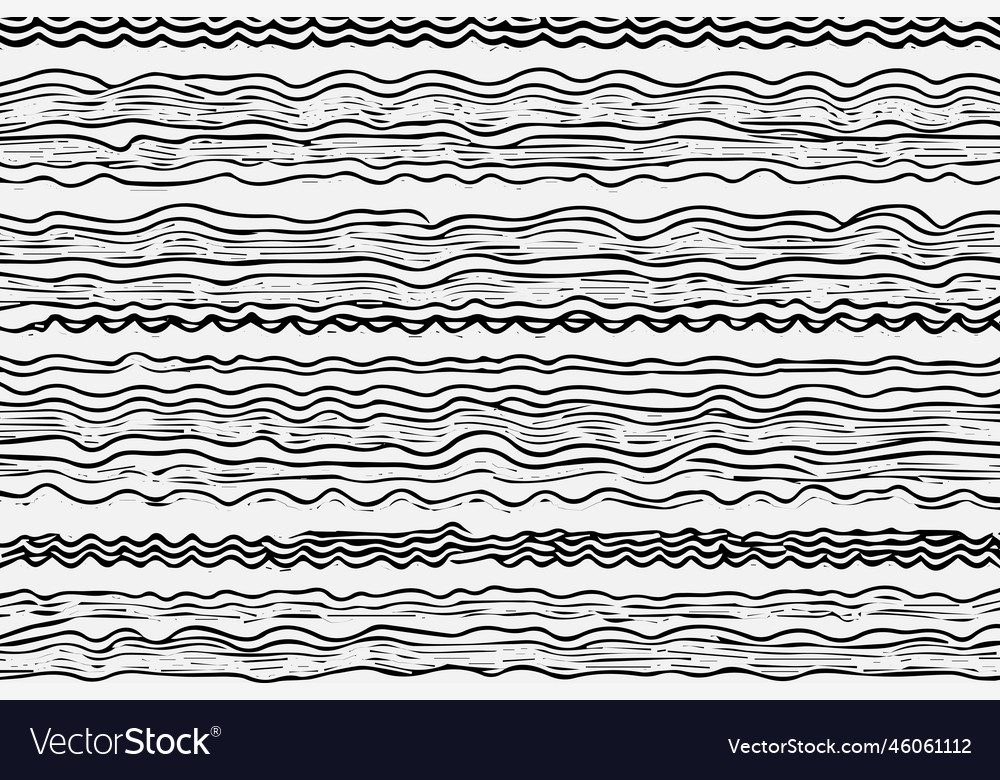 Seamless pattern with hand drawn wavy lines Vector Image