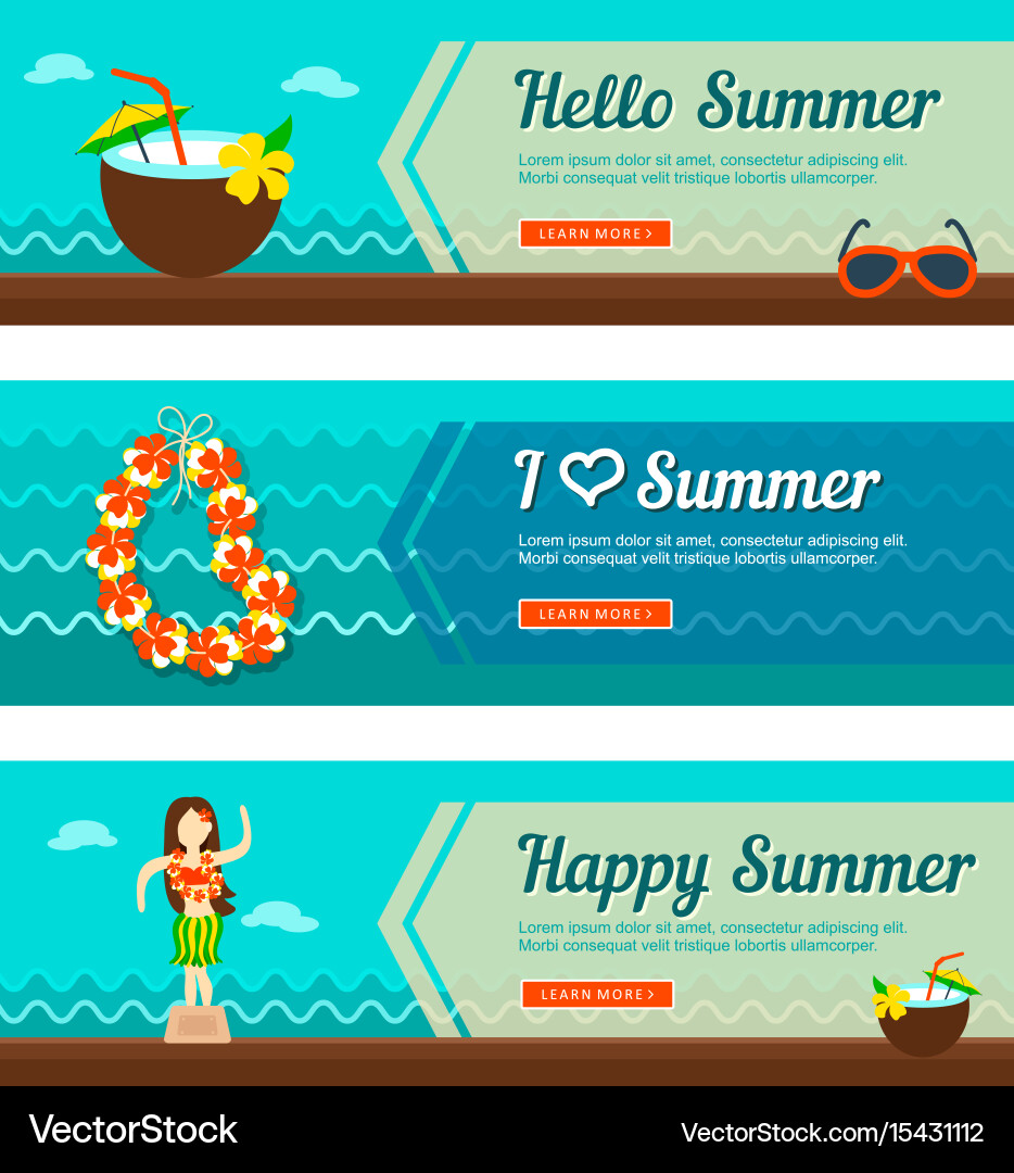 Travel and vacation banners Royalty Free Vector Image