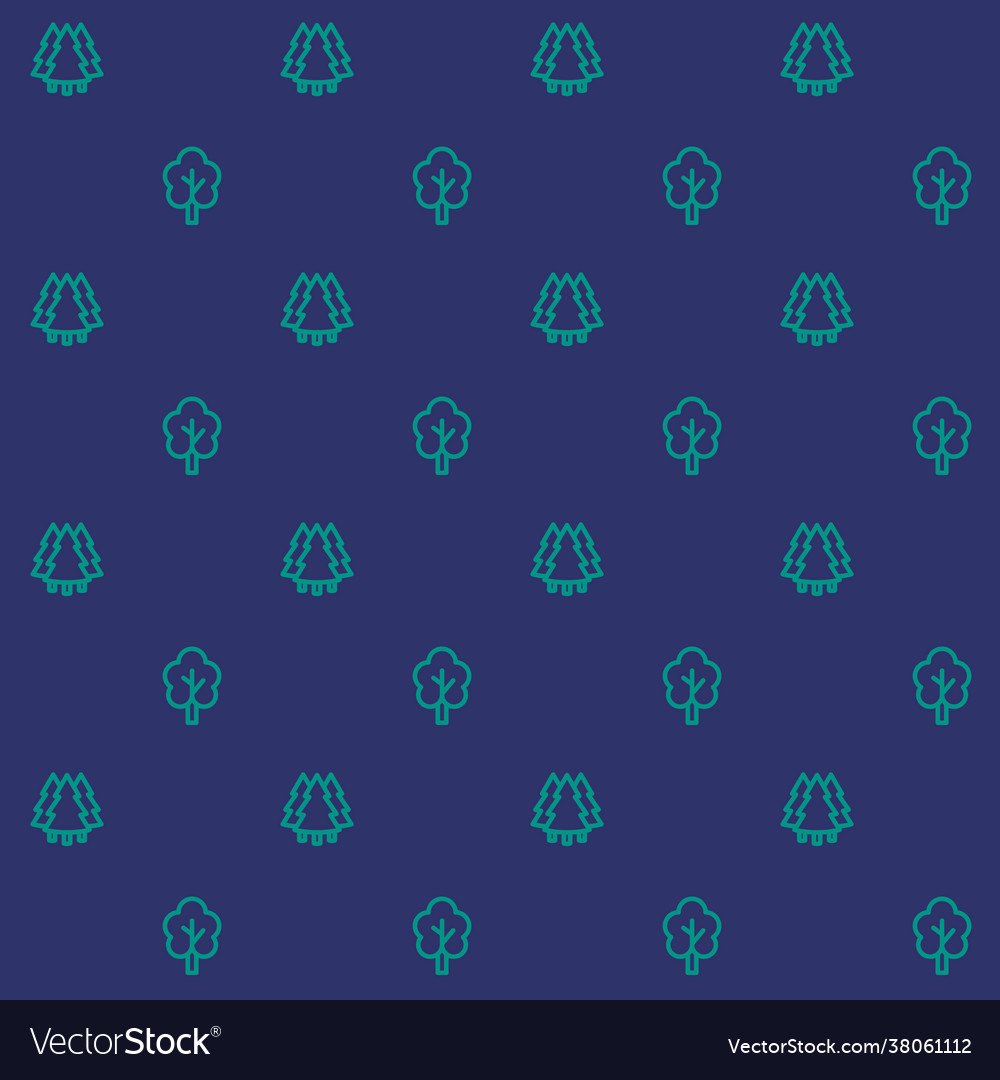 Trees pattern seamless background Royalty Free Vector Image