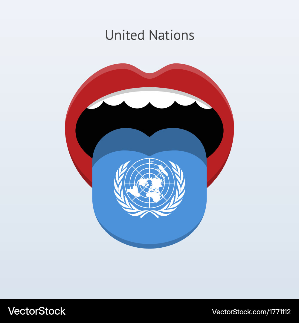 United nations language abstract human tongue Vector Image