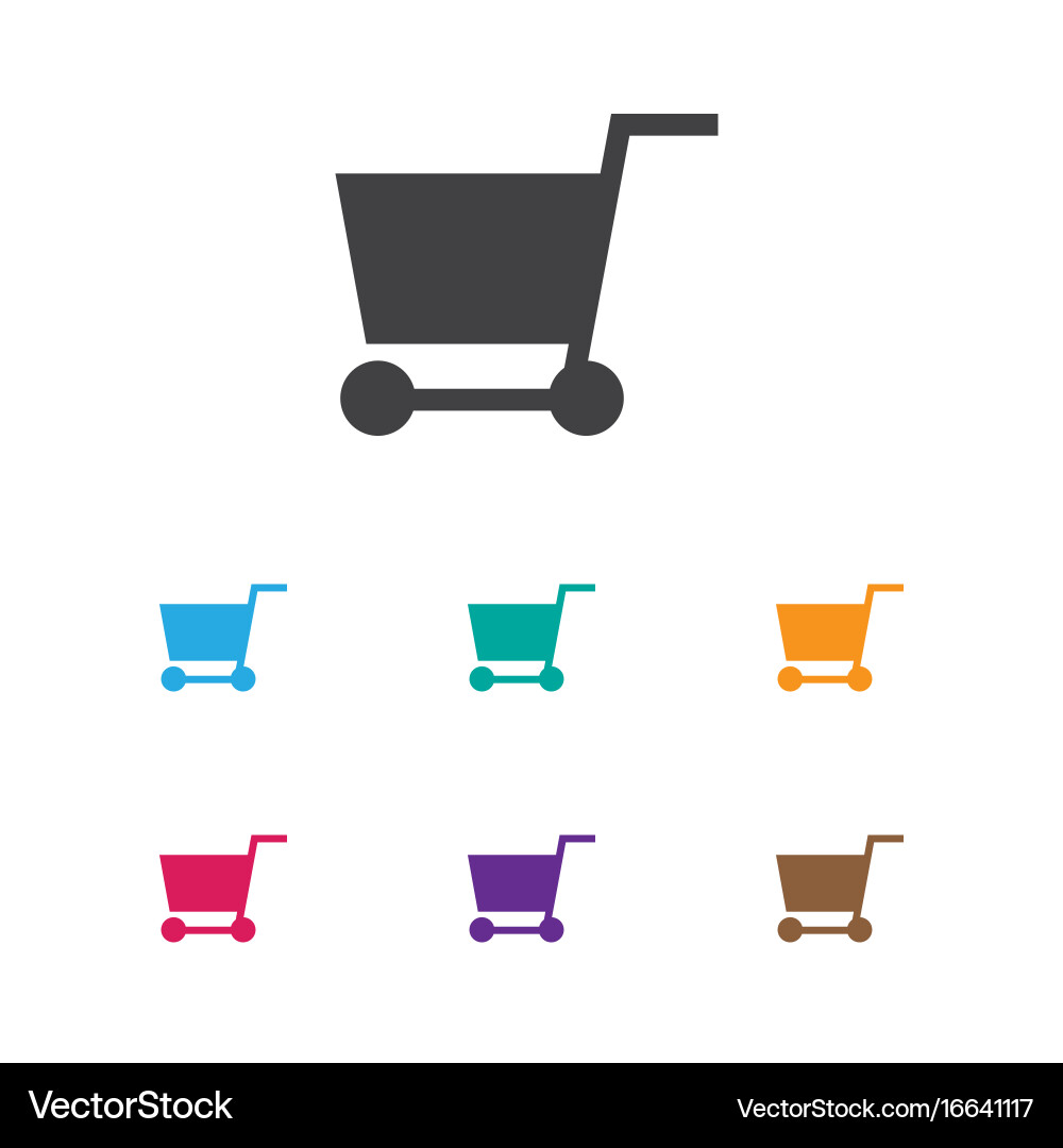 Business symbol on pushcart Royalty Free Vector Image