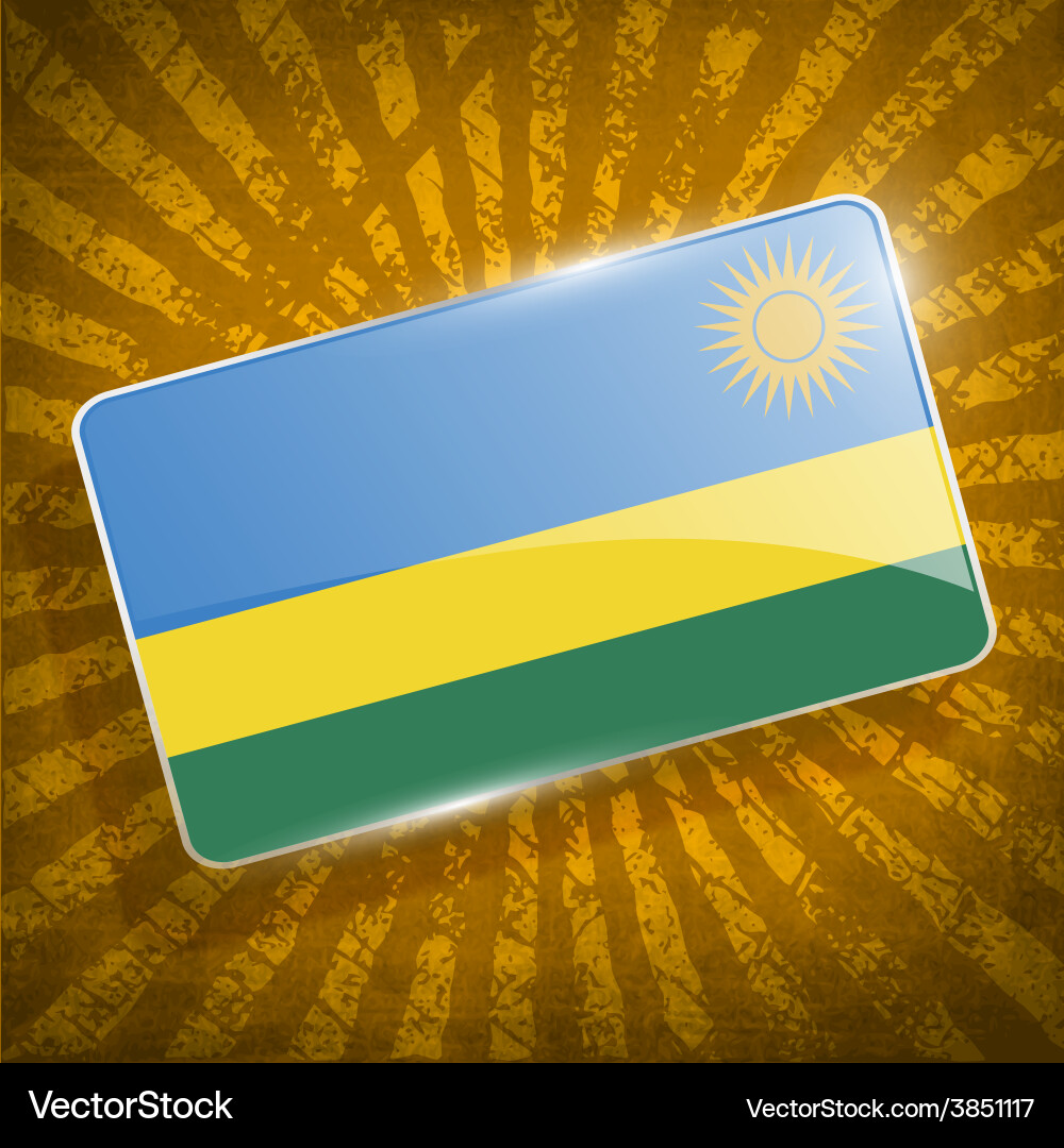 Flag of rwanda with old texture Royalty Free Vector Image