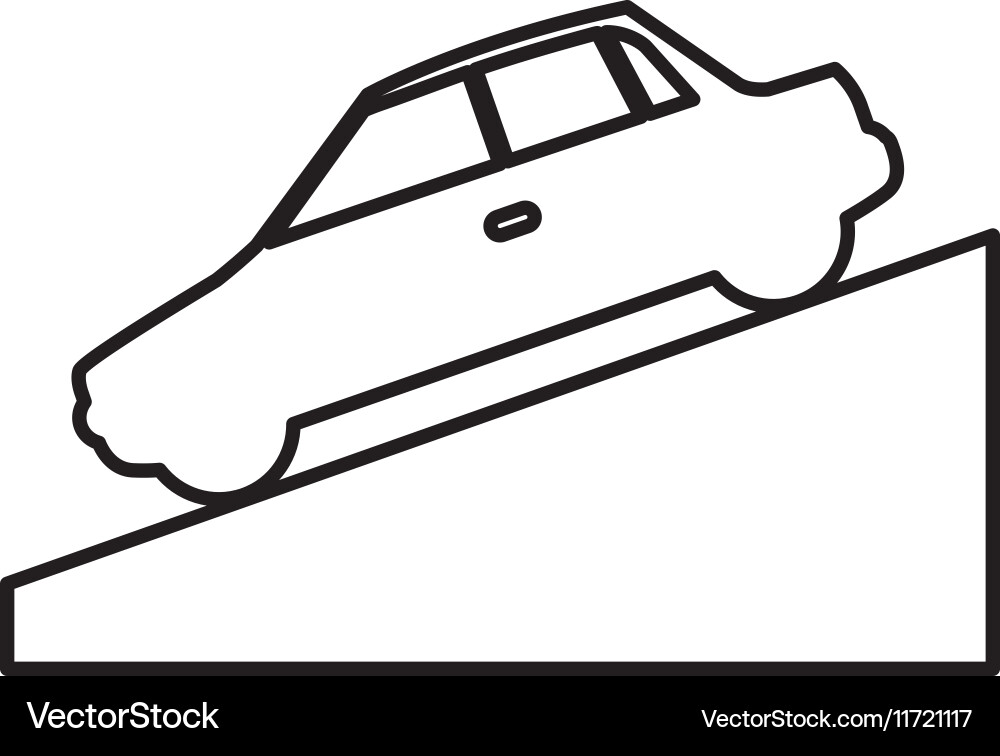 Isolated car road sign design Royalty Free Vector Image