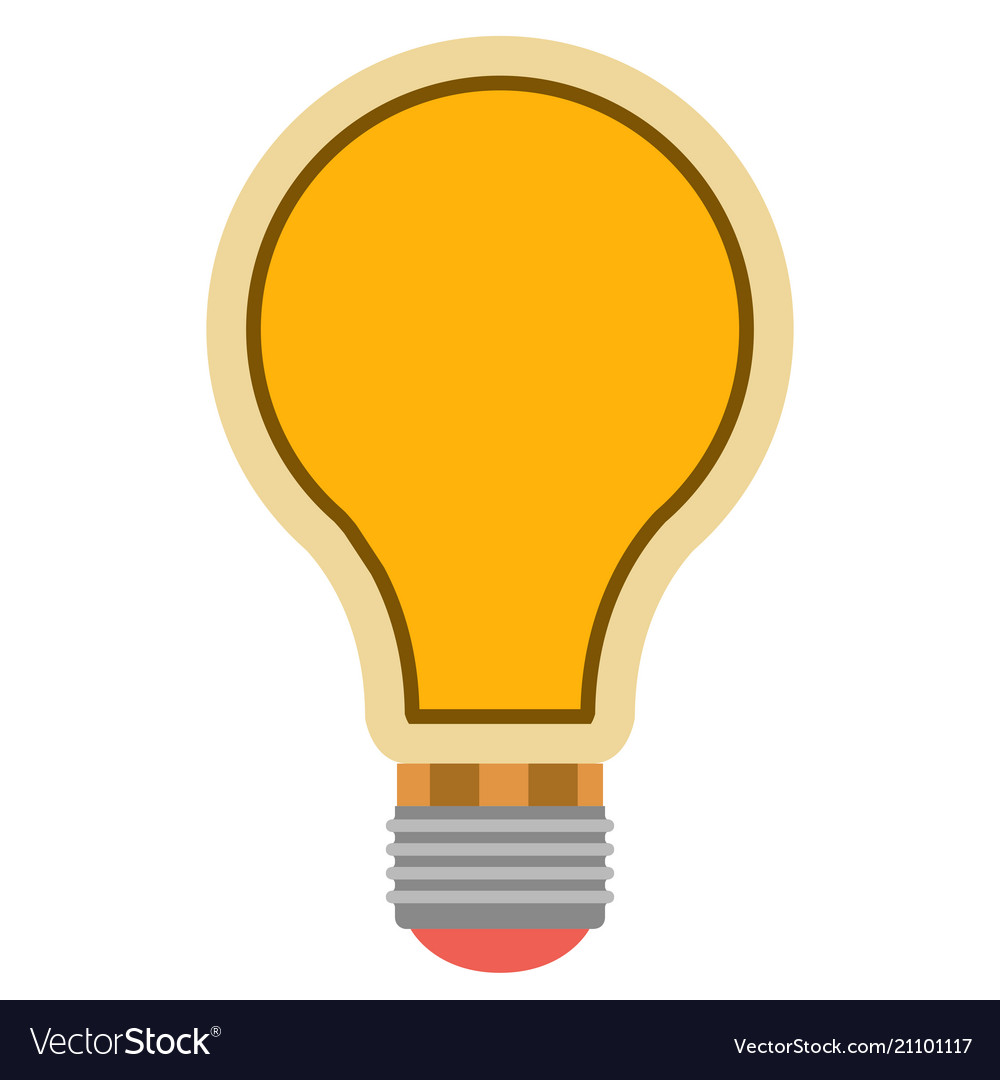 Isolated lightbulb icon Royalty Free Vector Image