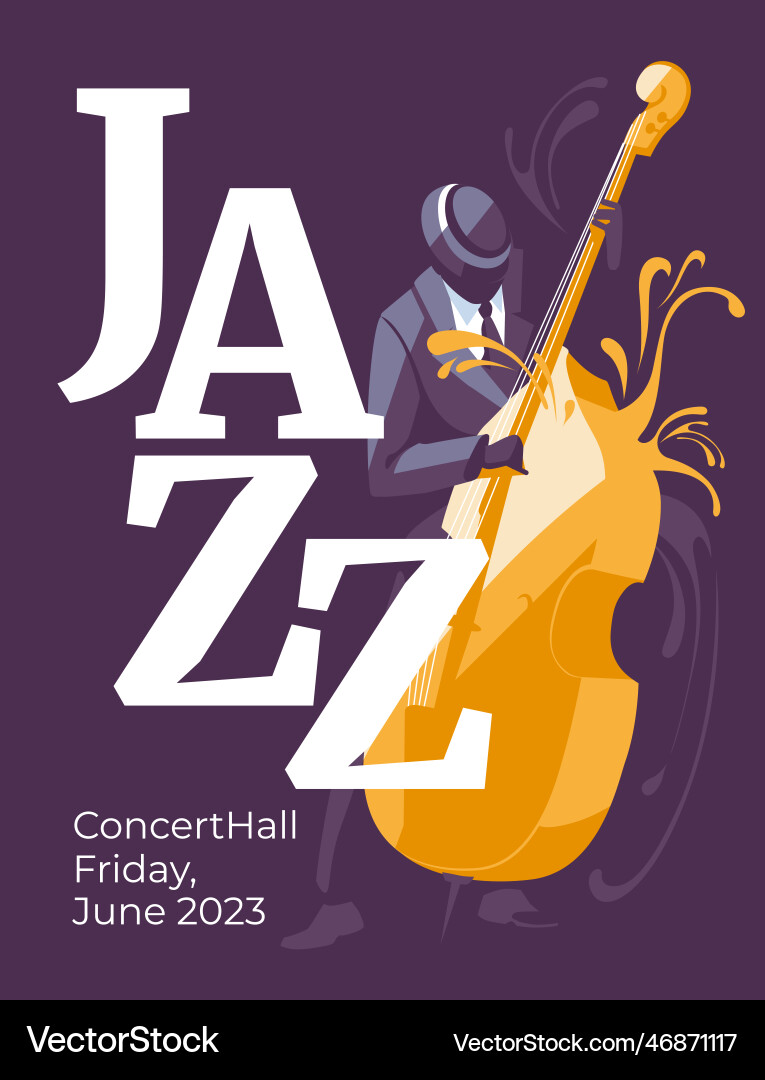 Jazz and classical music event poster design Vector Image