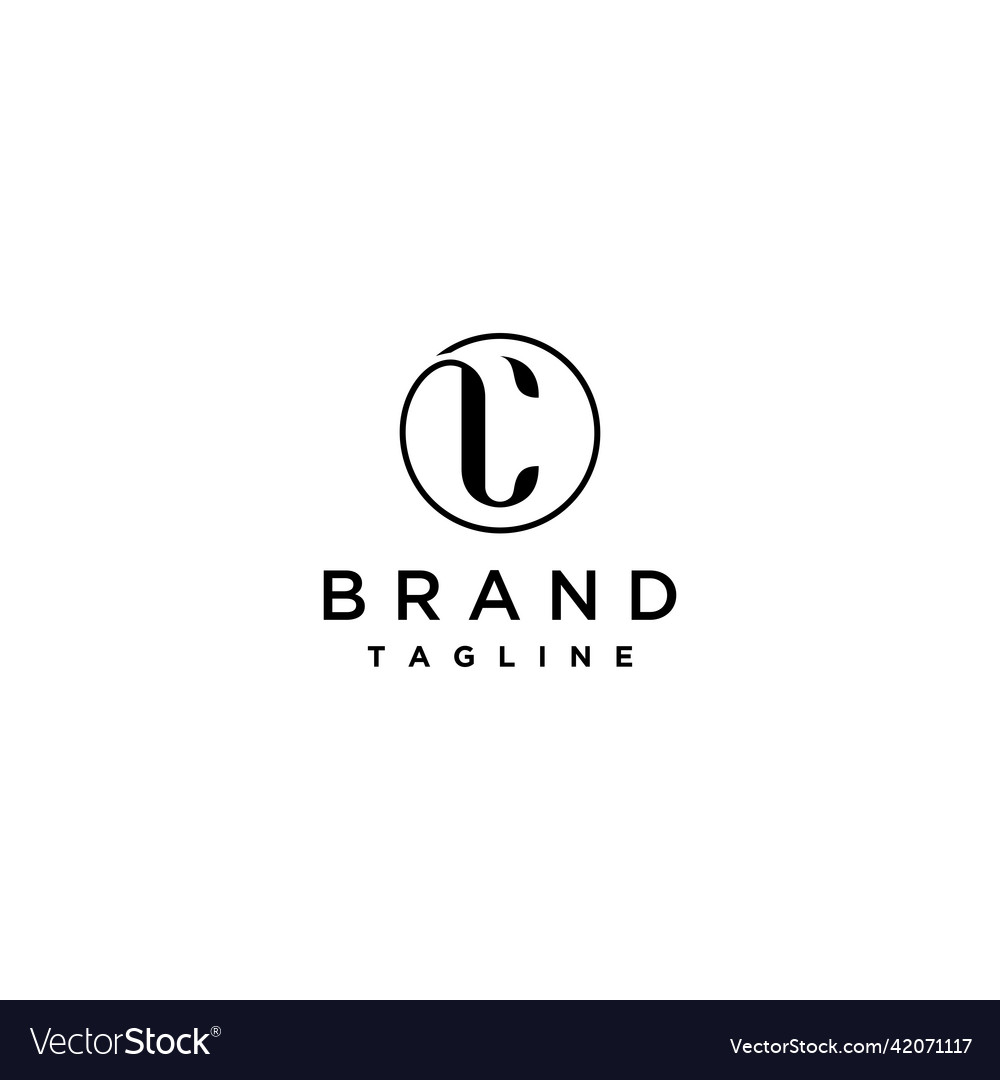 Monogram initials c logo design Royalty Free Vector Image