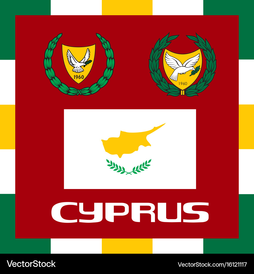 Official government ensigns cyprus Royalty Free Vector Image