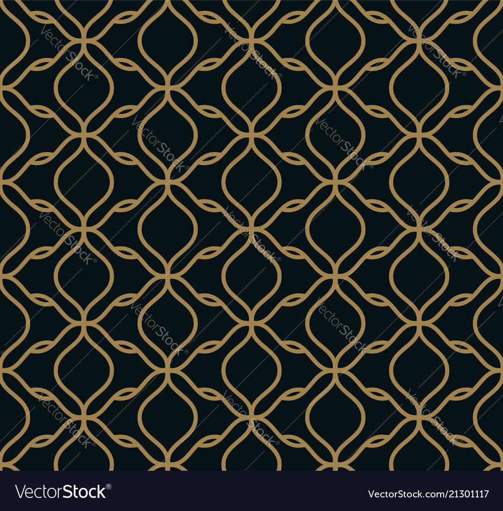 Seamless pattern of intersecting thin gold lines Vector Image