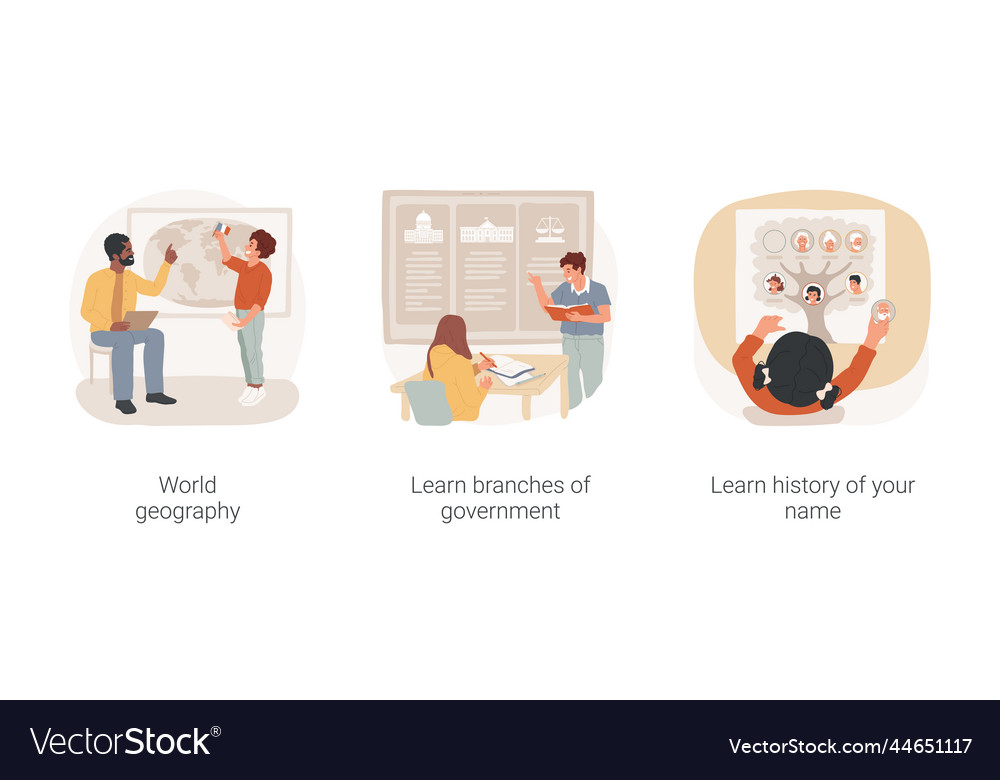 Social studies curriculum isolated cartoon Vector Image Social studies curriculum isolated cartoon Vector Image