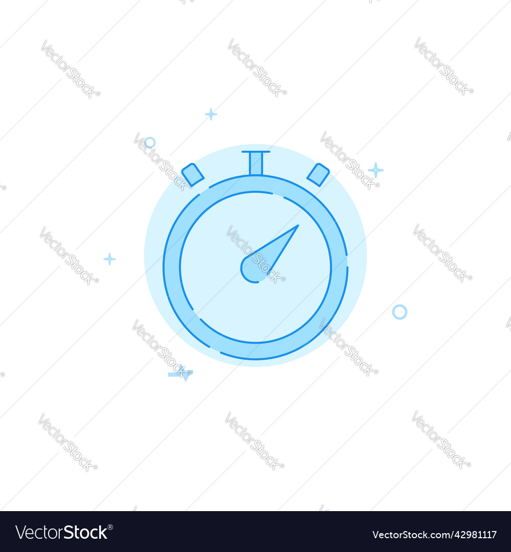 Stopwatch timer flat icon filled line Royalty Free Vector Stopwatch timer flat icon filled line Royalty Free Vector