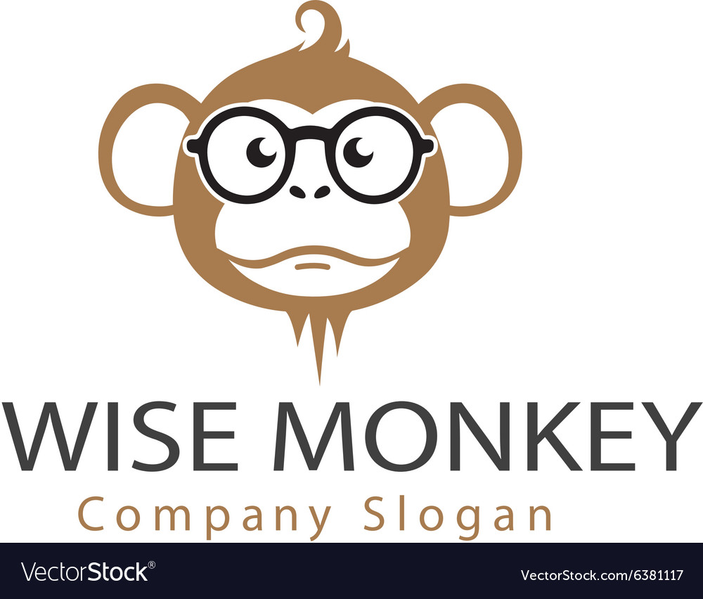 Wise monkey design Royalty Free Vector Image - VectorStock