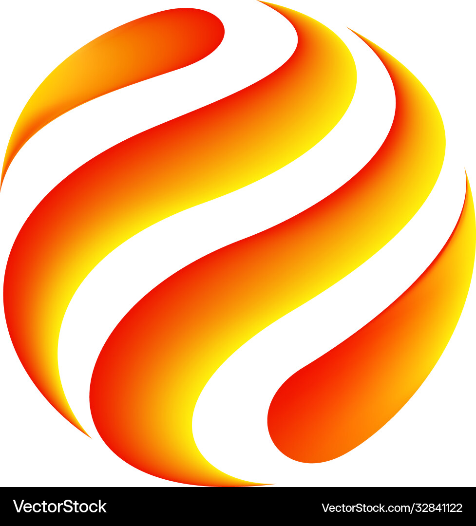 Abstract colorful sign in sphere shape logo Vector Image