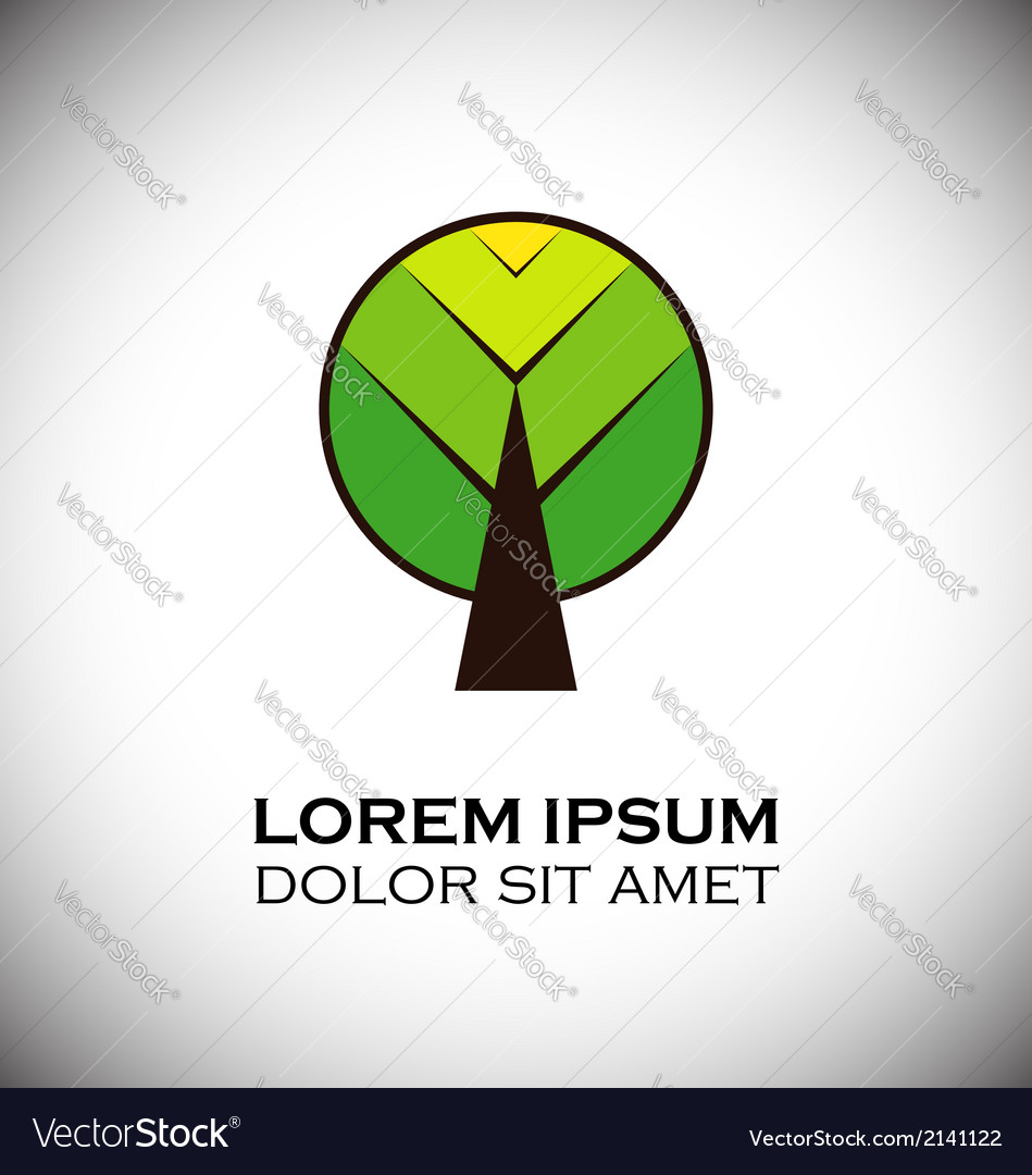 Abstract tree icon Royalty Free Vector Image - VectorStock