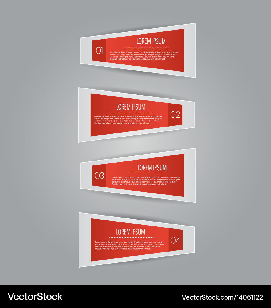 Business infographics template red color Vector Image