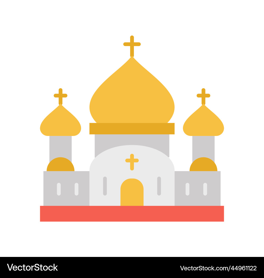 Golden church icon Royalty Free Vector Image - VectorStock