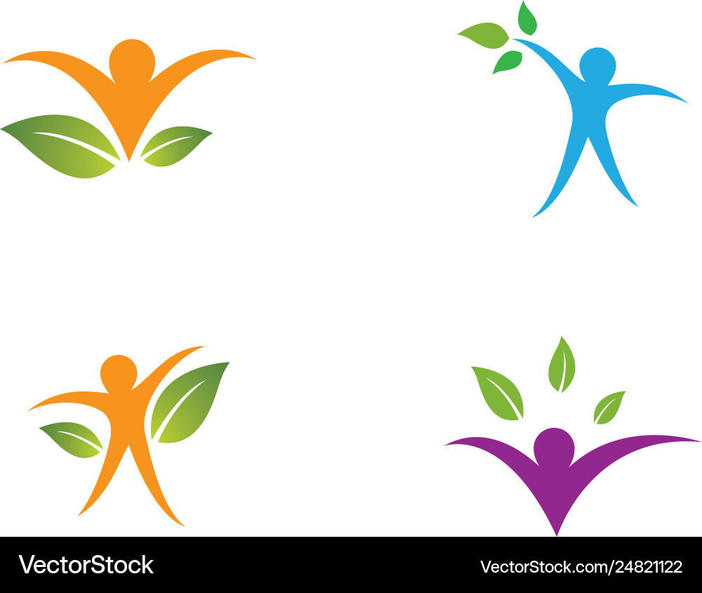Human health symbol design Royalty Free Vector Image